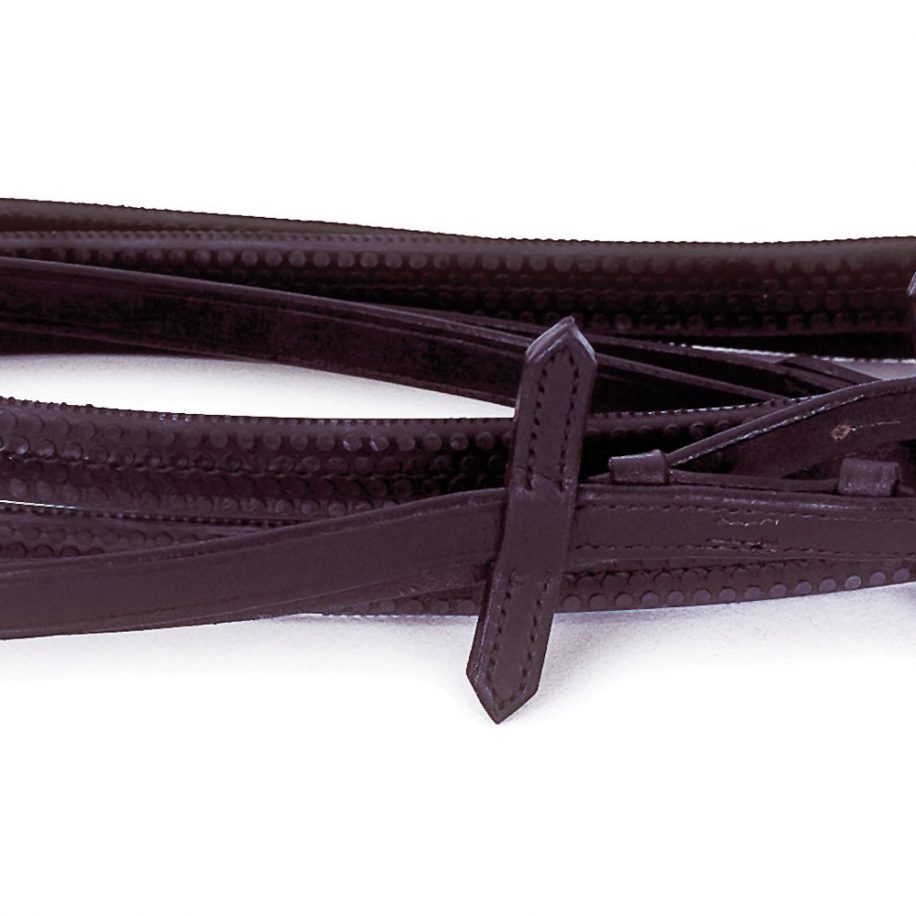 Heritage English Leather Rubber Covered Reins - Elite Equestrian